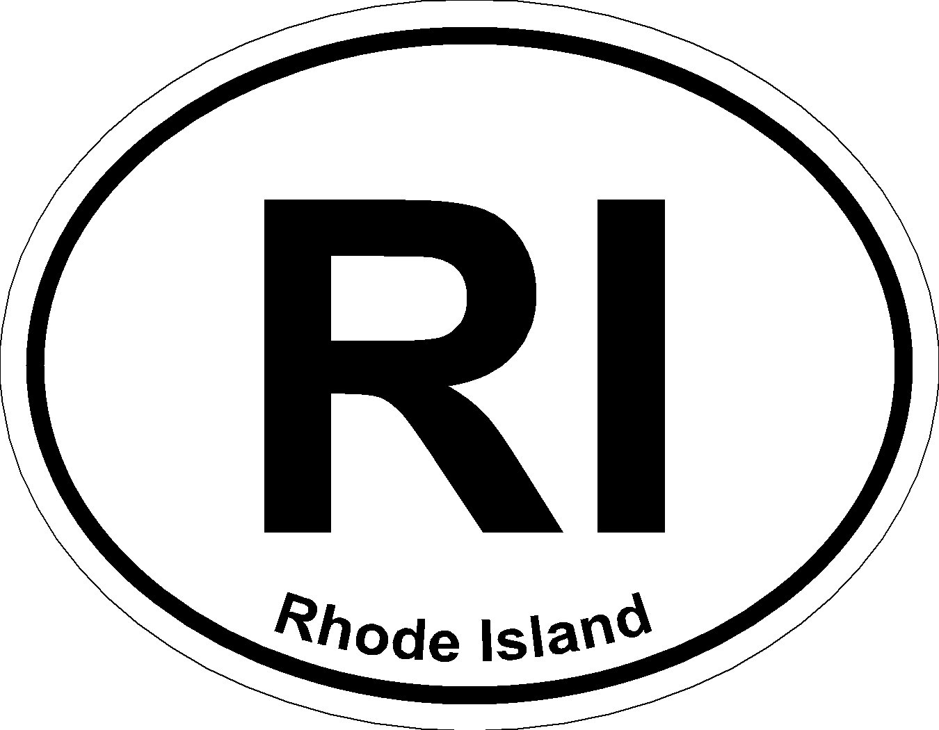 Amazon.com - Oval (Rhode Island); State Bumper Sticker
