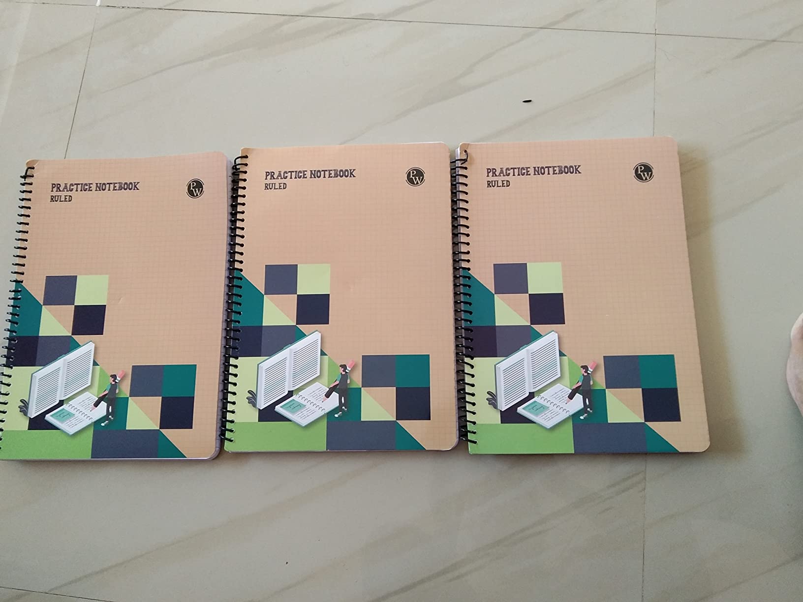 PW Practice Spiral Notebooks Set of 3 | 280 Pages | Ruled Notebook ...