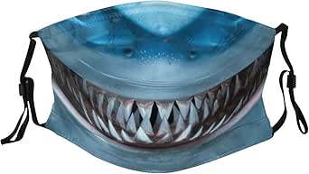 Amazon.com: ENBBHZU Funny Shark Mouth Teeth Face Mask with 2 Filters ...