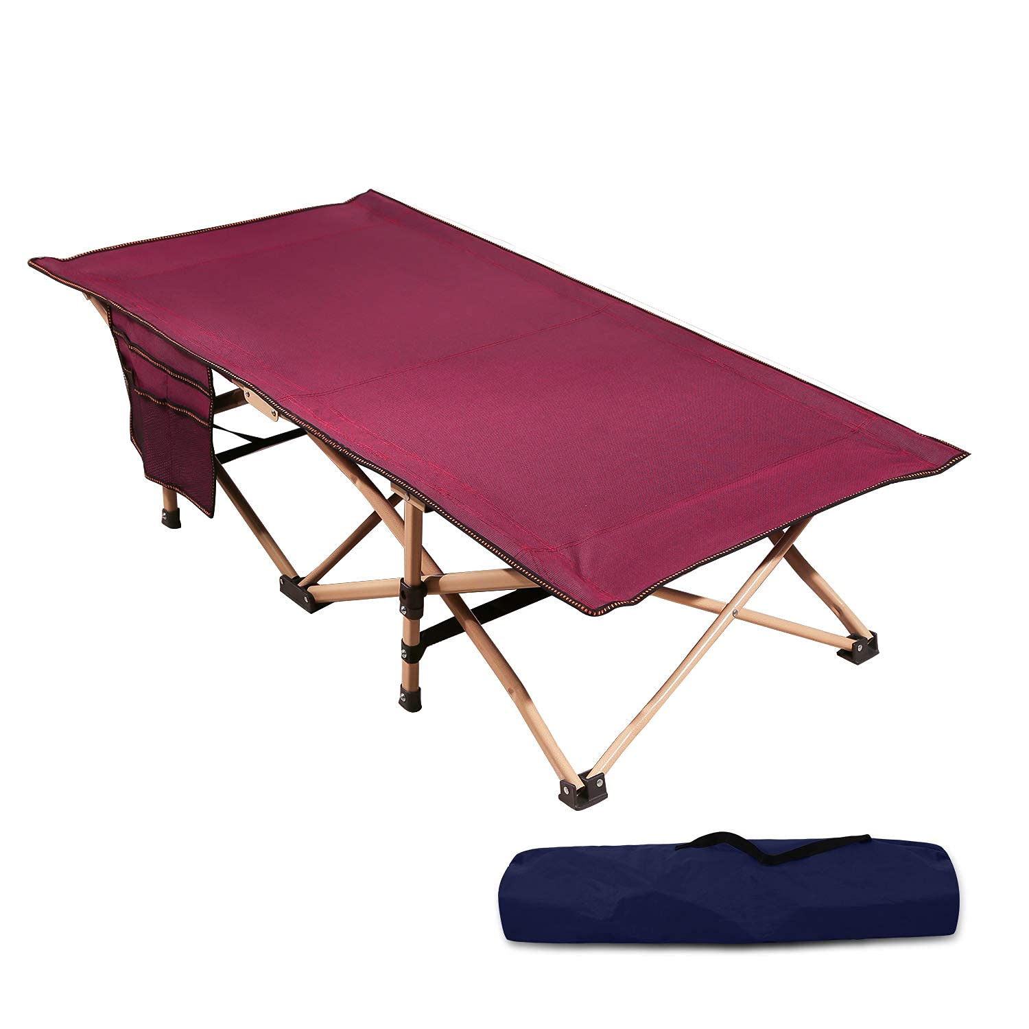 Amazon.com: REDCAMP Extra Long Kids Cot for Camping, Sturdy Steel ...