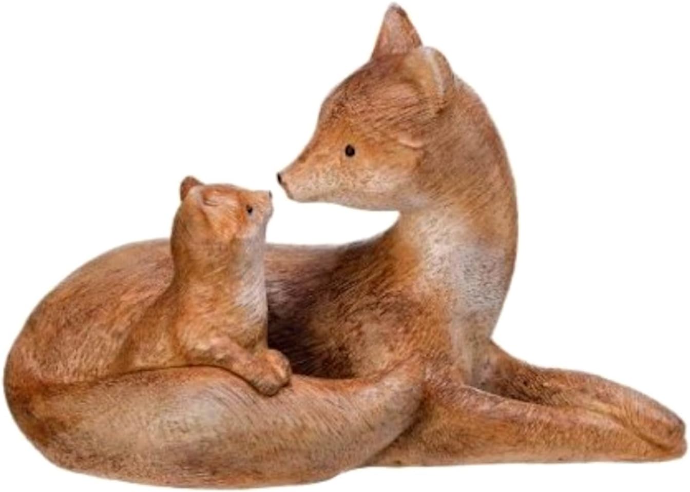 Amazon.com: The Bridge Collection 4.53" Fox with Baby Figurine - Fox ...