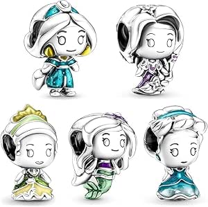 Amazon.com: Cartoon Charms for Women Spacer Beads, Silver Charms fit ...