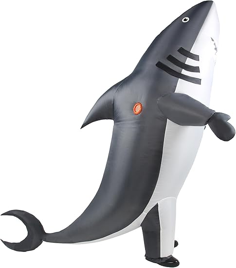 Amazon.com: Takuvan Disfraz inflable de tiburón para adulto, tamaño ...
