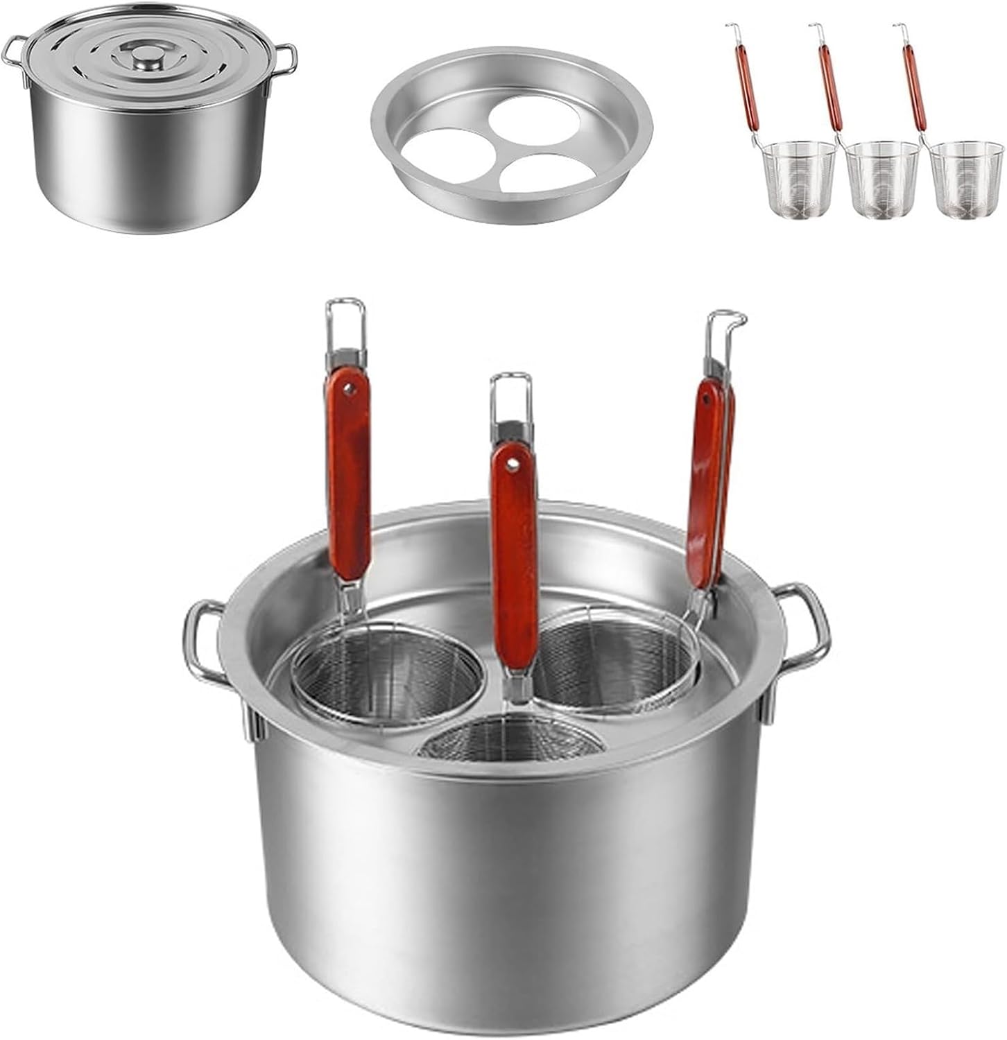 Amazon | tongxing パスタ鍋 鍋 麺茹で そうめん 器 茹麺鍋セット ステンレス カレー鍋 おでんのです鍋 煮込み料理 深型 ...