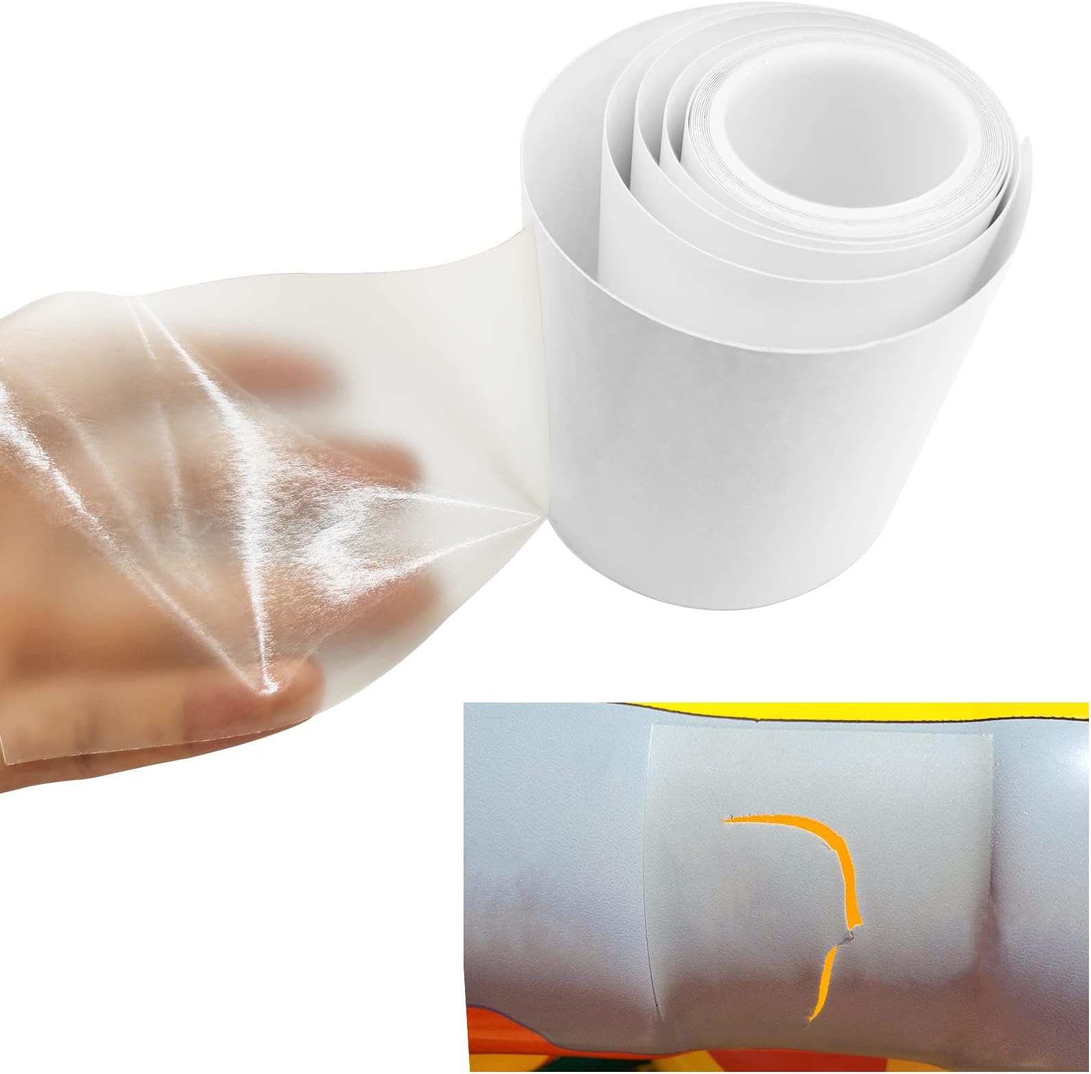 Amazon.com : Spidfee TPU Pool Patch Repair Kit 3.15in x 7ft Waterproof ...