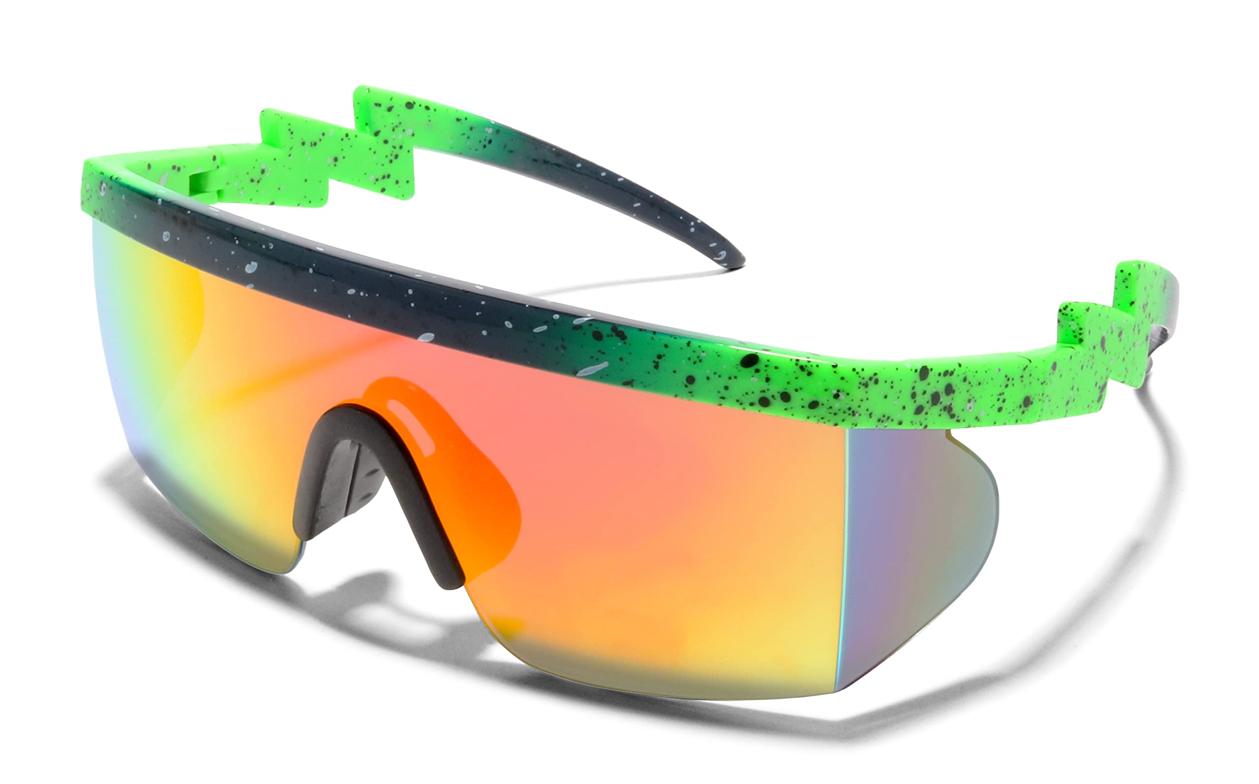 Snapklik.com : ShadyVEU Semi Rimless Neon Rainbow Sunglasses Mirrored ...