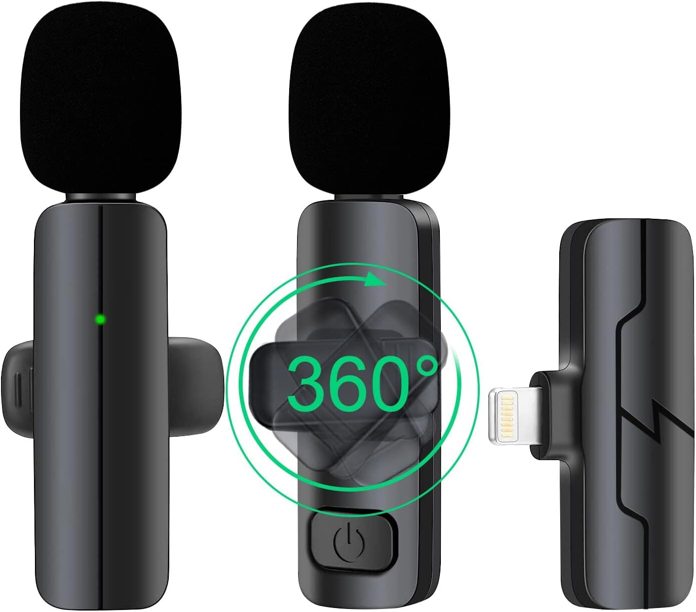 Boya BY-V2 Wireless Microphone for iPhone,2.4GHz Plug Play Mnini Clip ...