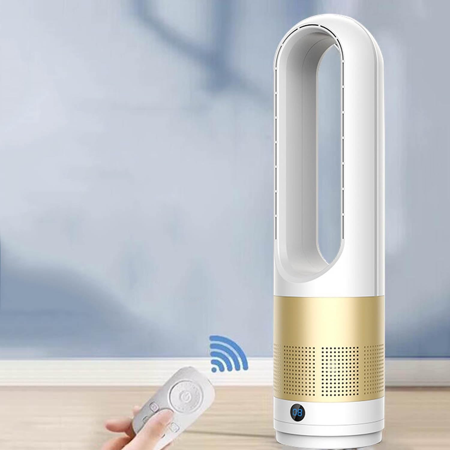 Amazon.com: Portable Bladeless Fan Small Table Fans Tower Cooling Fan ...