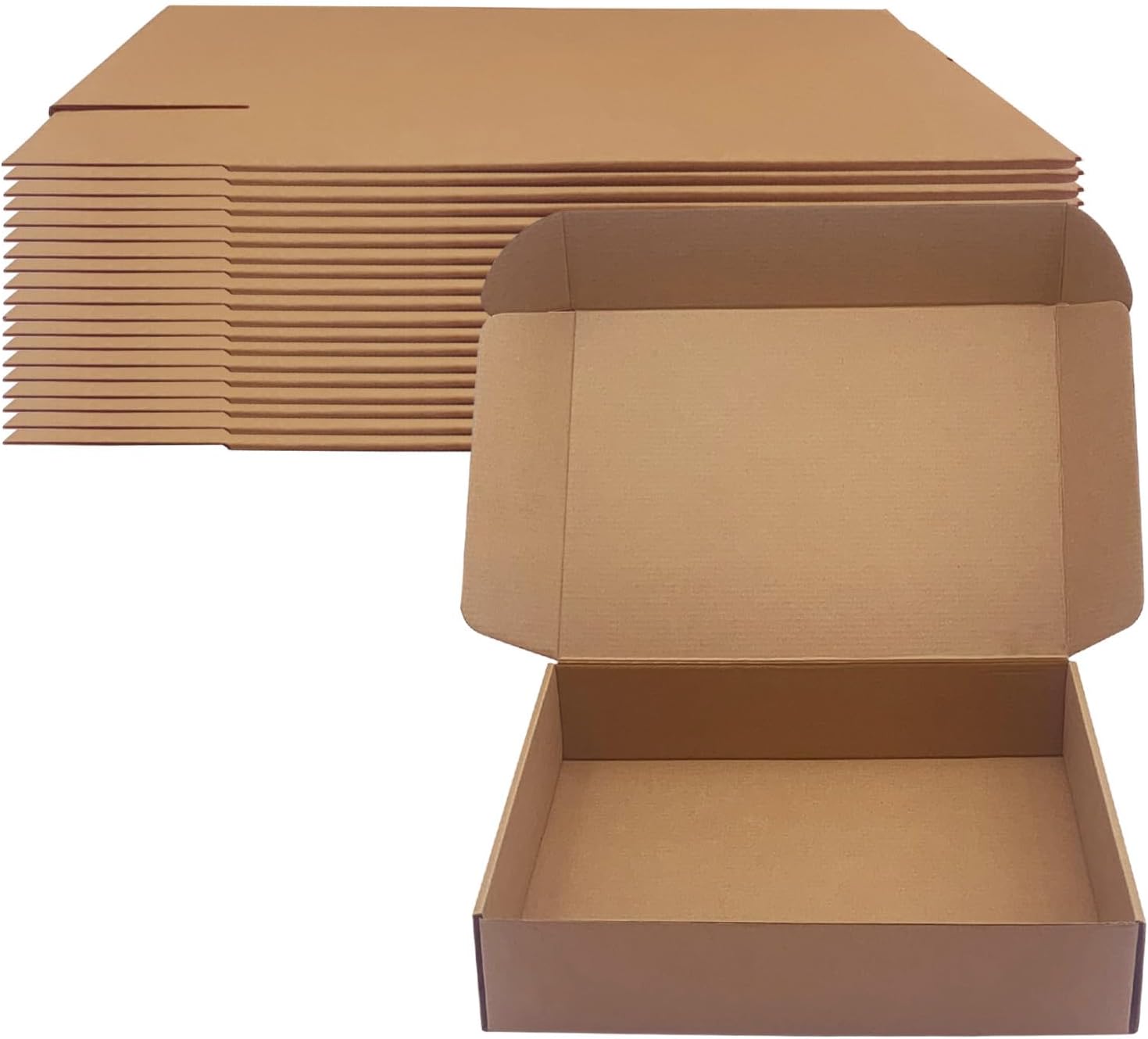 Amazon.com: 14x10x3 inch Shipping Boxes Pack of 20, Brown Corrugated ...