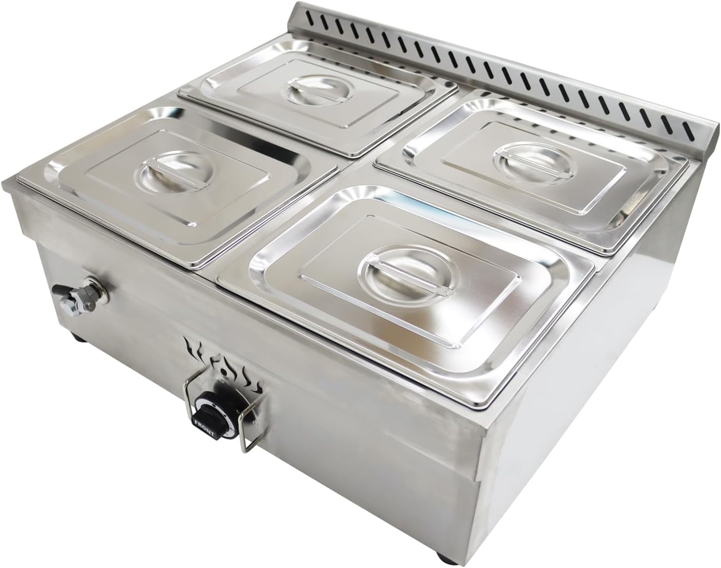 Amazon.com: 3-Pan Commercial Food Warmer, 3 x 6L Propane/NG Gas Fryer ...