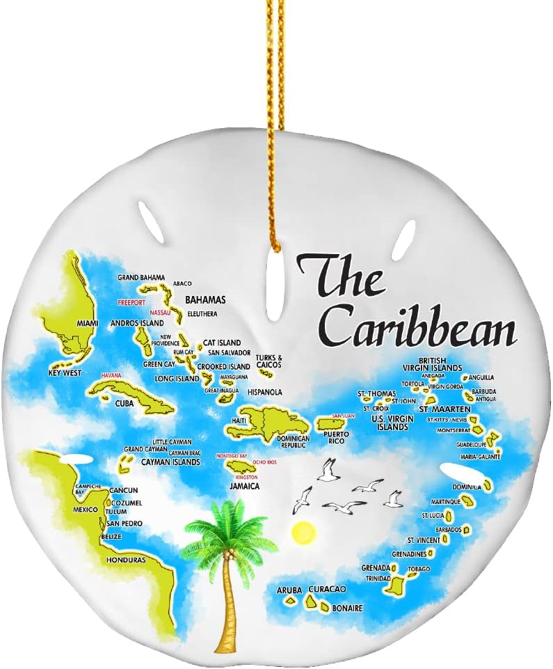 Amazon.com: Christmas Ornaments - Handmade Caribbean Gift Souvenir ...