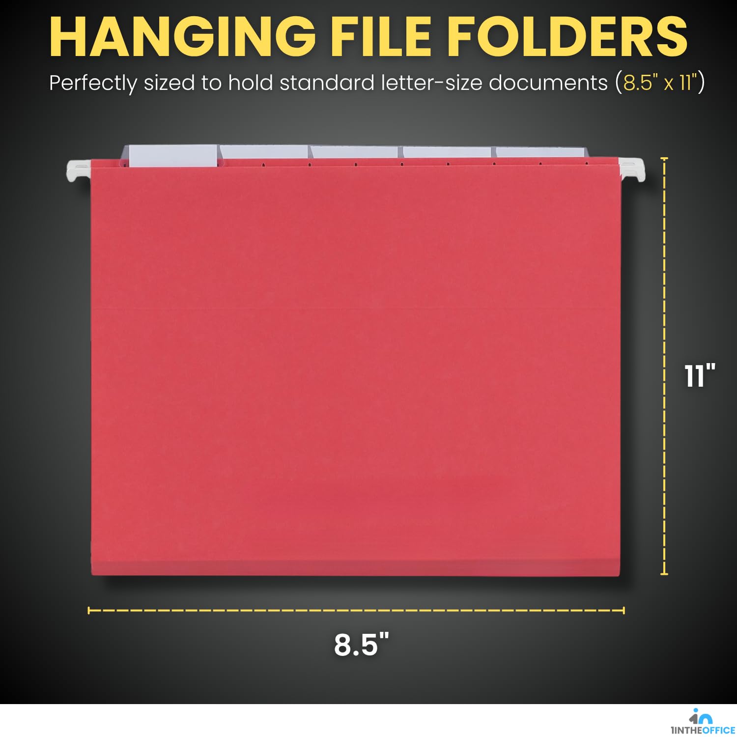 Snapklik.com : 1InTheOffice Red Hanging File Folders Letter Size