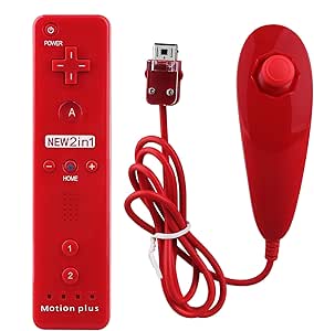OSTENT 2 in 1 Remote Controller Built in Motion Plus + Nunchuk for ...