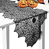 Amazon.com: Halloween Table Runner, Black Lace Spider Web Table Runners ...