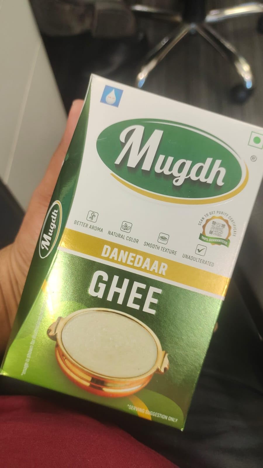 Mugdh 100% Pure Daanedaar Desi Ghee with Good Taste | Naturally improves digestion and boosts ...