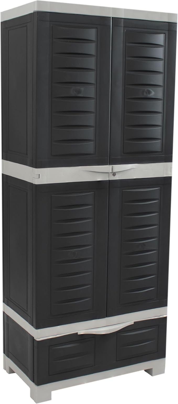 Amazon.com: Sunnydaze Lockable Storage Cabinet - Indoor or Garage ...