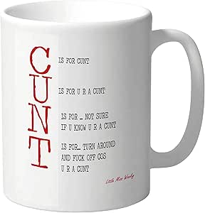 Amazon.com: Little Miss Cunty Mug by Cheeky Chops Cards C is for LMC12 ...
