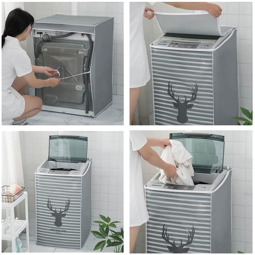 Snapklik.com : Washer/Dryer Cover, Washing Machine Cover For Waterproof ...