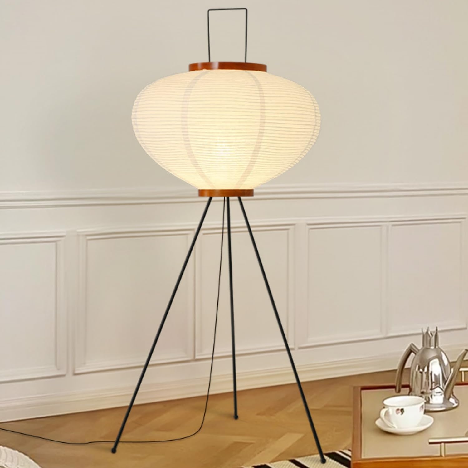Dimmable Japanese Rice Paper Lantern Lamp - Akari Noguchi Lamp with ...
