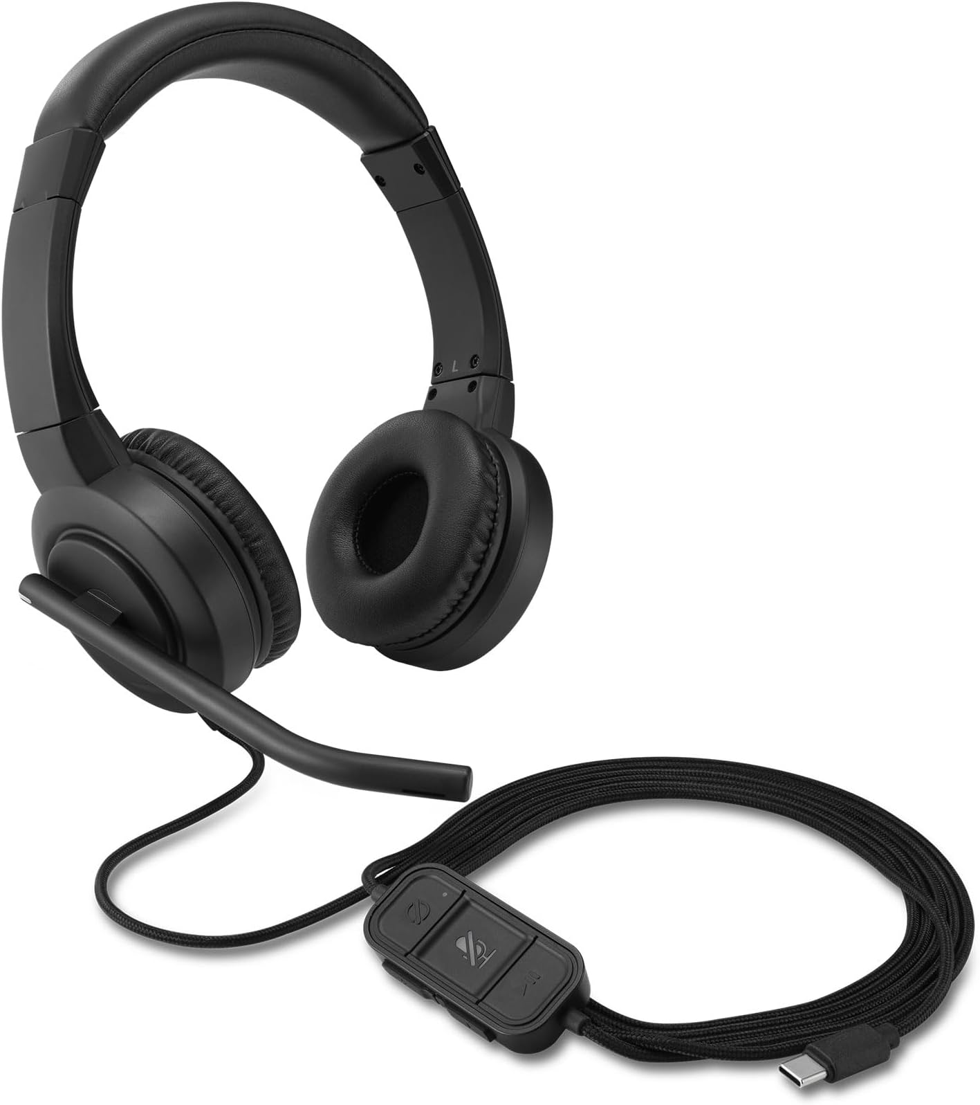 Kensington H1000 USB-C On-Ear Headset, 270° Rotating Noise-Canceling ...