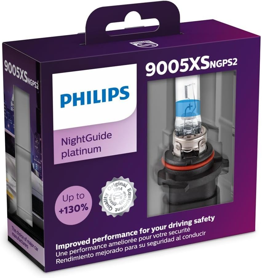 PHILIPS Automotive Lighting 9005XS NightGuide Platinum - Foco para ...