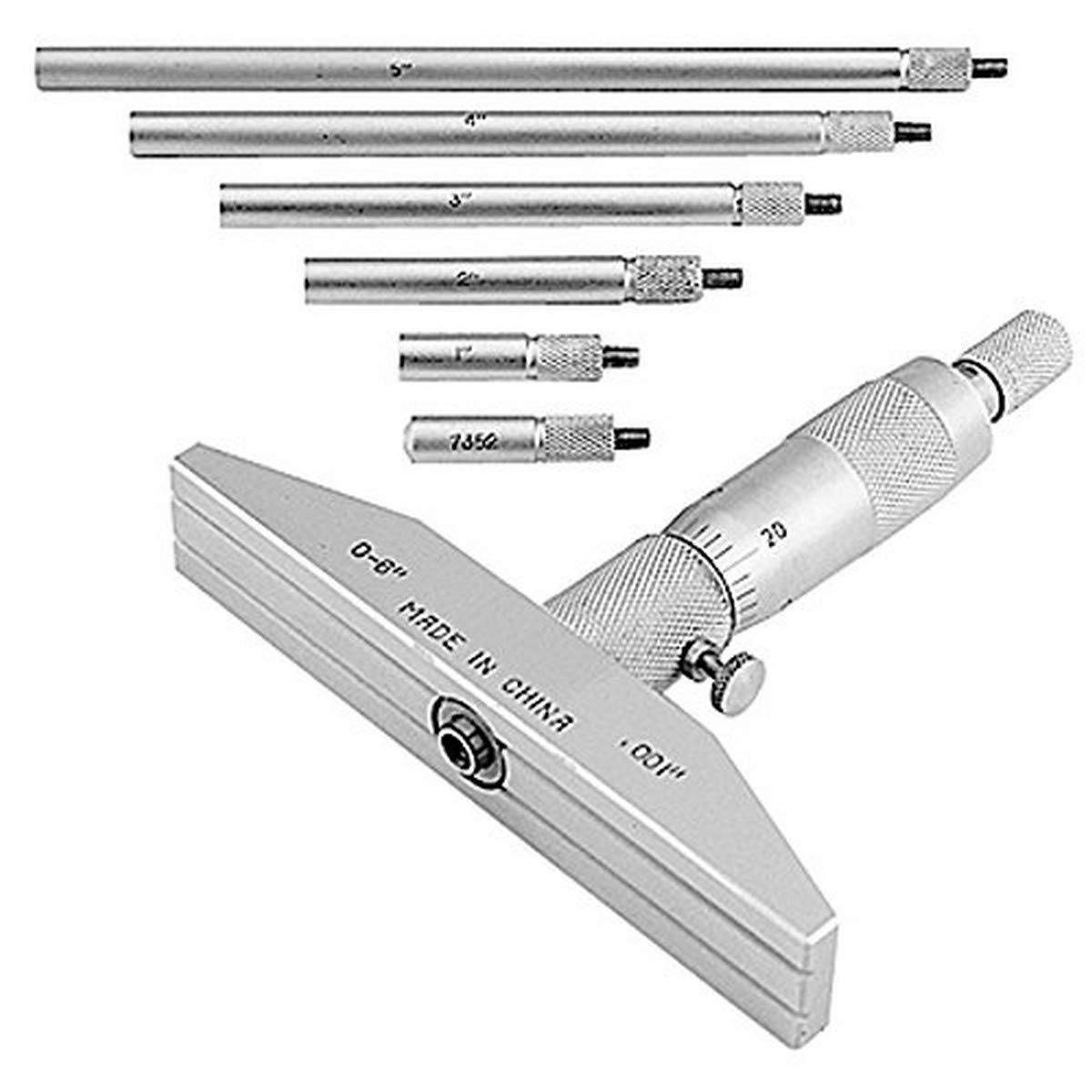 HHIP 4500-0001 4" Depth Micrometer Set (2-1/2" Base): Amazon.com ...