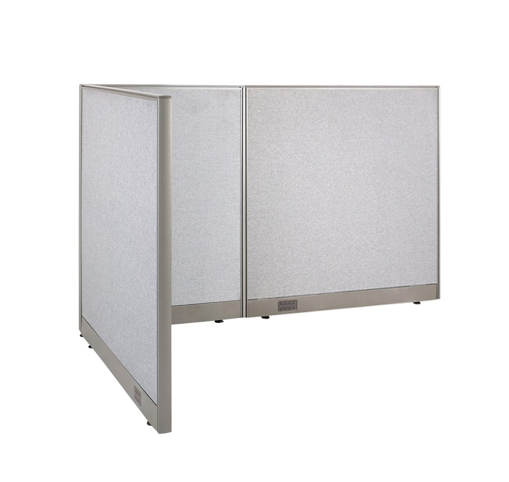 Amazon.com: GOF Freestanding L Shaped Office Partition, Large Fabric ...