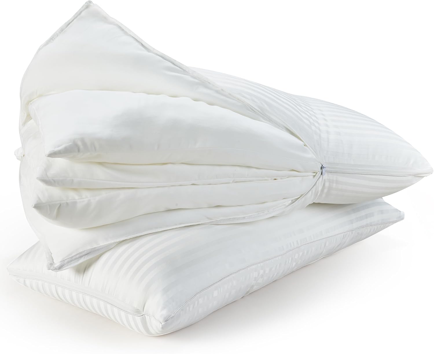 Amazon.com: puredown Queen Pillow 2 Pack, Fluffy 3 Layer Bed Pillows ...