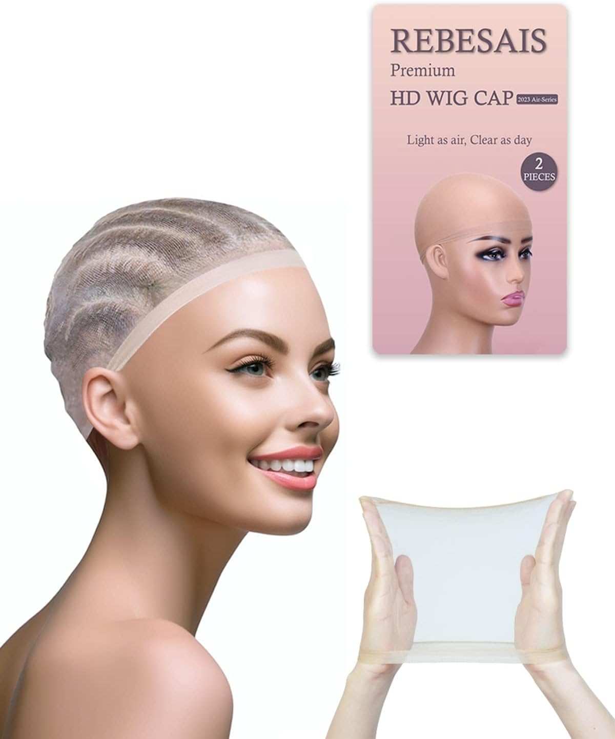 Amazon.com: Rebesais 4 Pieces HD Wig Cap for Lace Front Wigs, Wig Caps ...