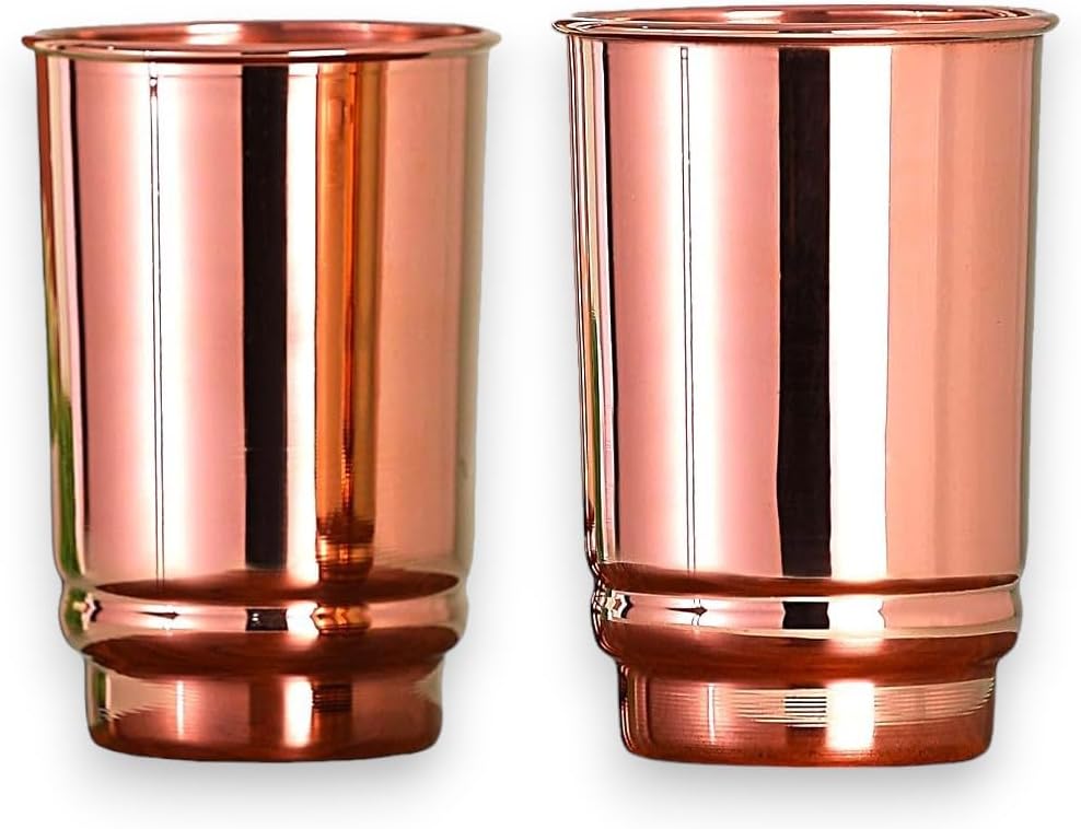 Amazon.com | Real Copper Cups - Pure Copper Drinking Mugs, Copper ...