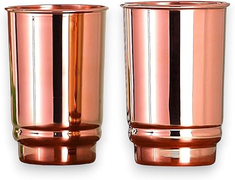 Amazon.com: HEALTHANDWEALTH Pure Copper Drinking Cups - Ayurvedic ...