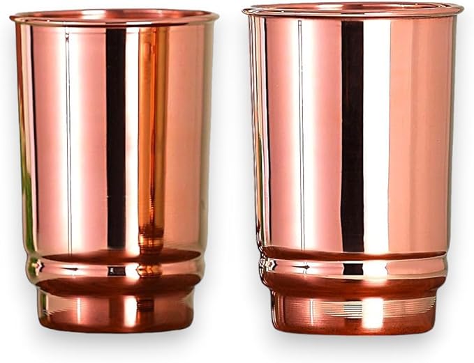 Amazon.com: HEALTHANDWEALTH Pure Copper Drinking Cups - Ayurvedic ...