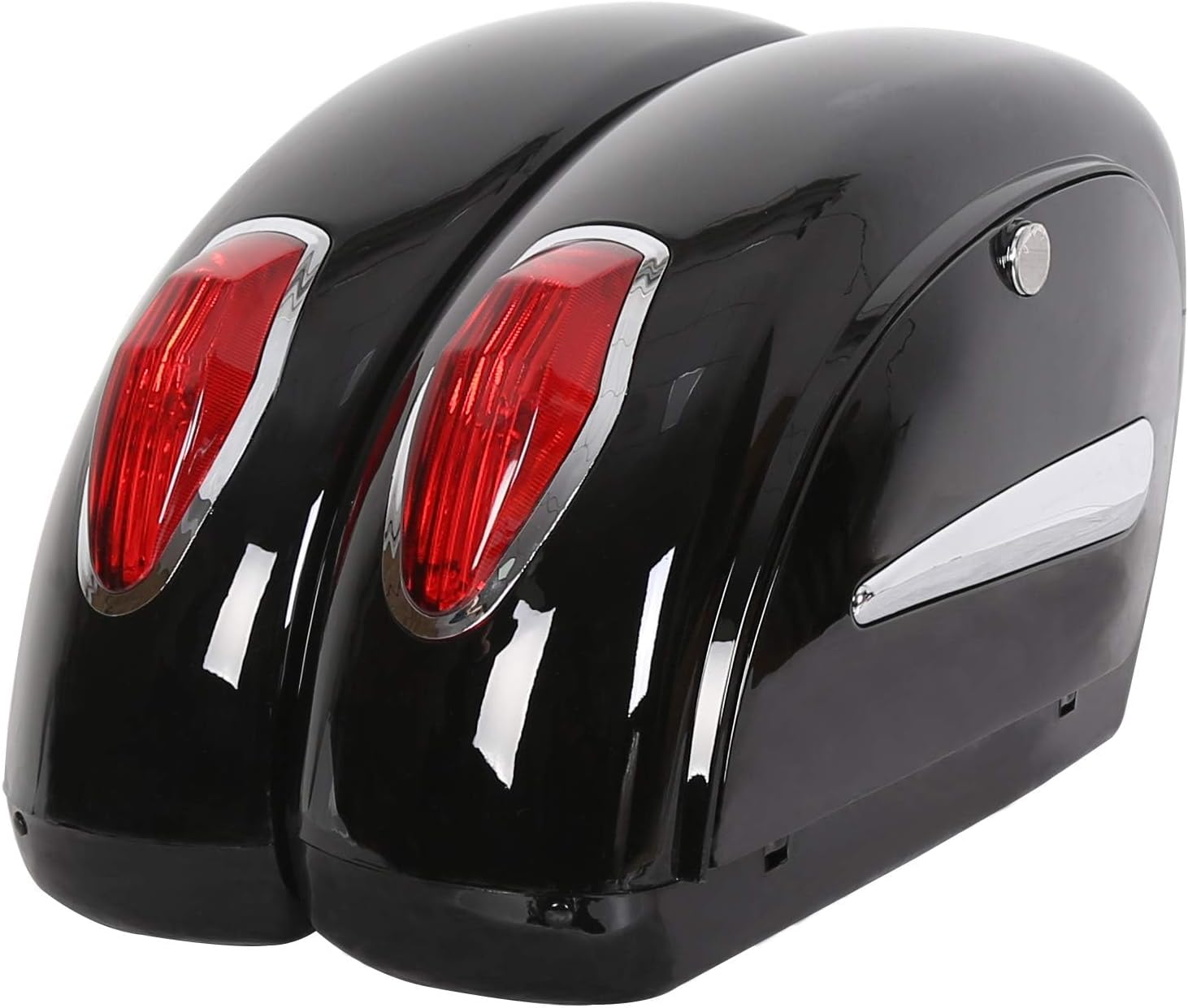 Amazon.com: KUAFU Universal Motorcycle Hard Saddlebag Trunk W/Lights W ...