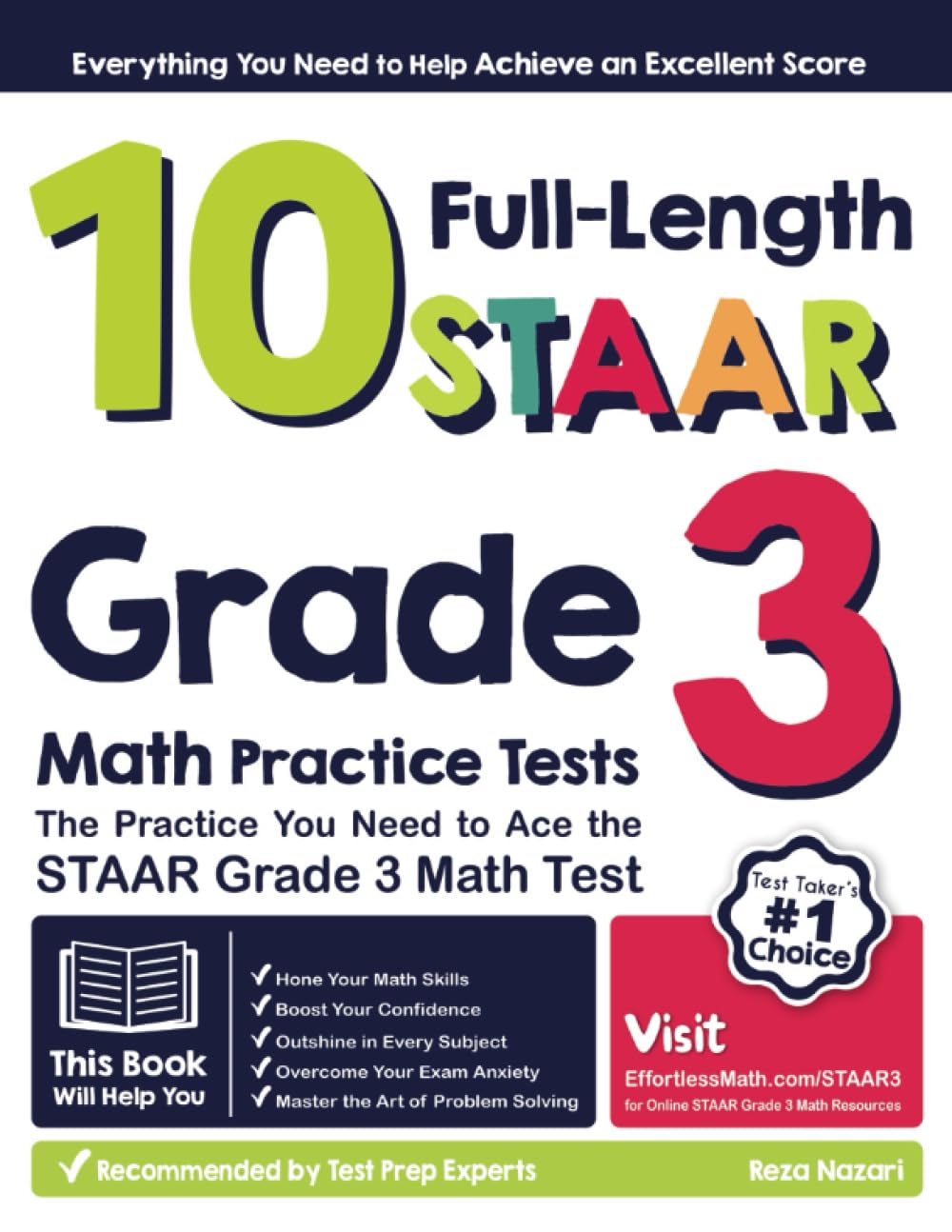 10 Full Length STAAR Grade 3 Math Practice Tests: The Practice You Need ...