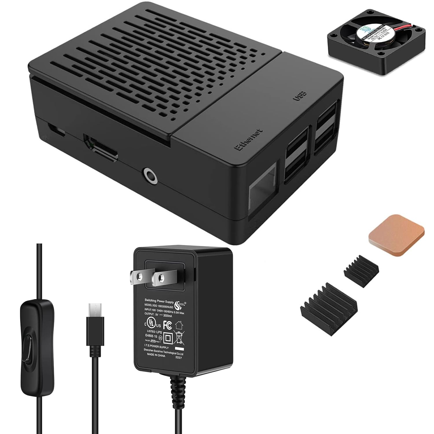 Amazon.in: Buy [5V 3A 15W] Raspberry Pi 3 Case, iUniker Pi 3 Case ...
