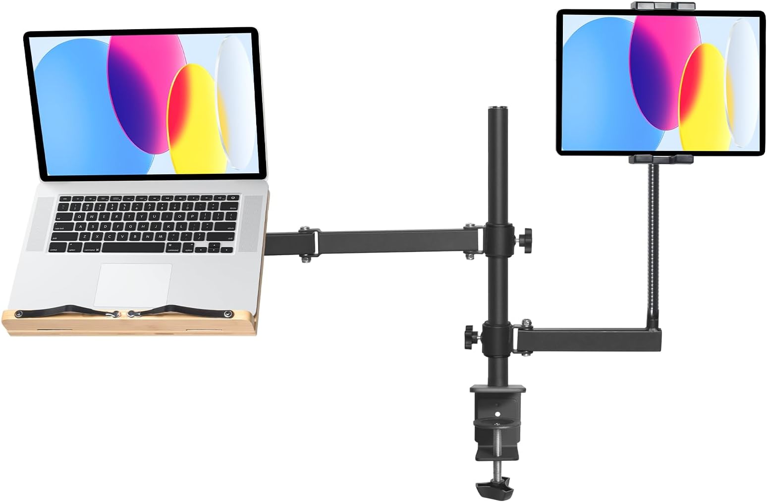 Amazon.com: wishacc Laptop Stand Clamp Mount with Gooseneck Tablet ...