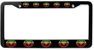 Amazon.com: Lion of Judah Reggae Funny Car License Plate Frame ...