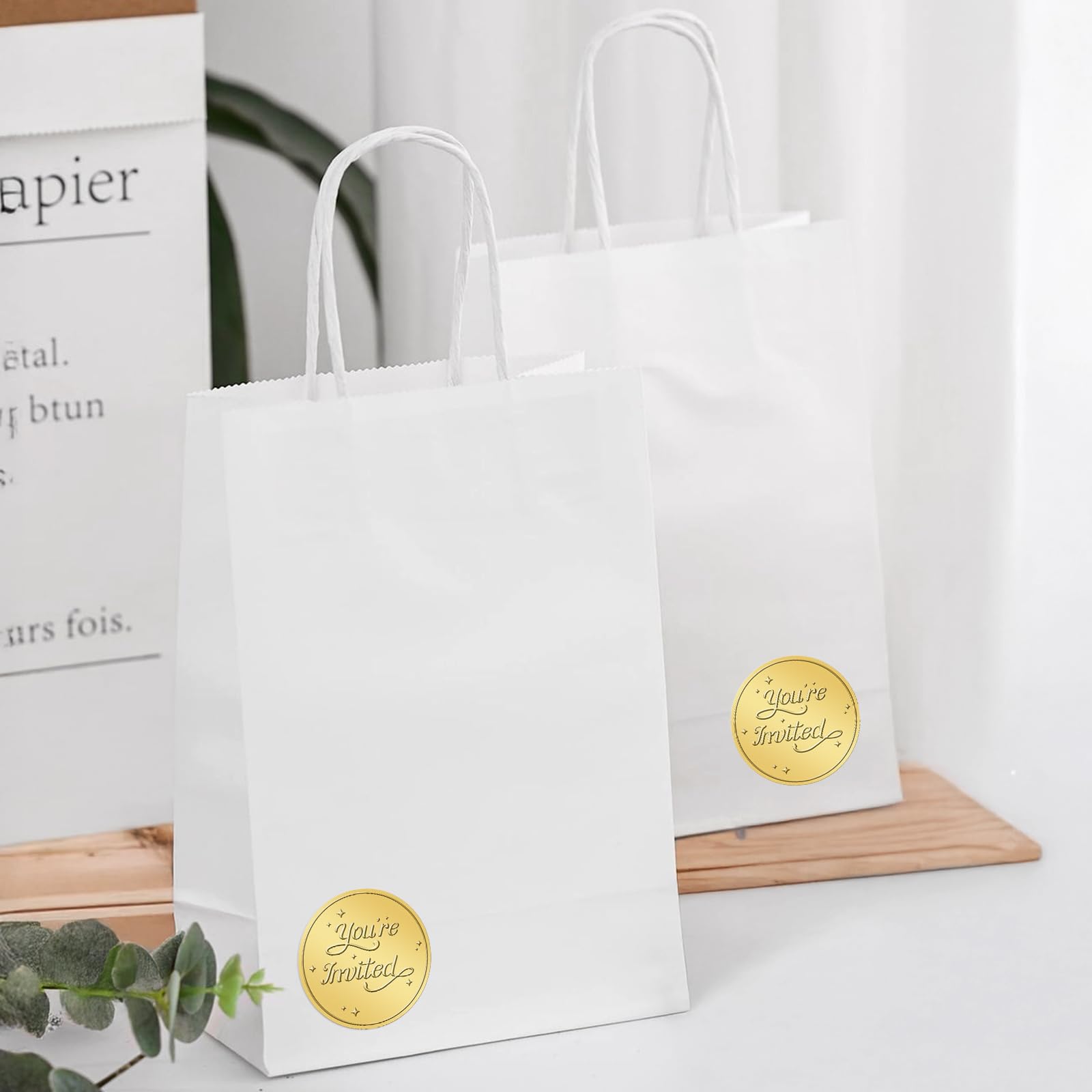 Snapklik.com : Youre Invited Stickers 2Inch- Gold Foil Embossing ...