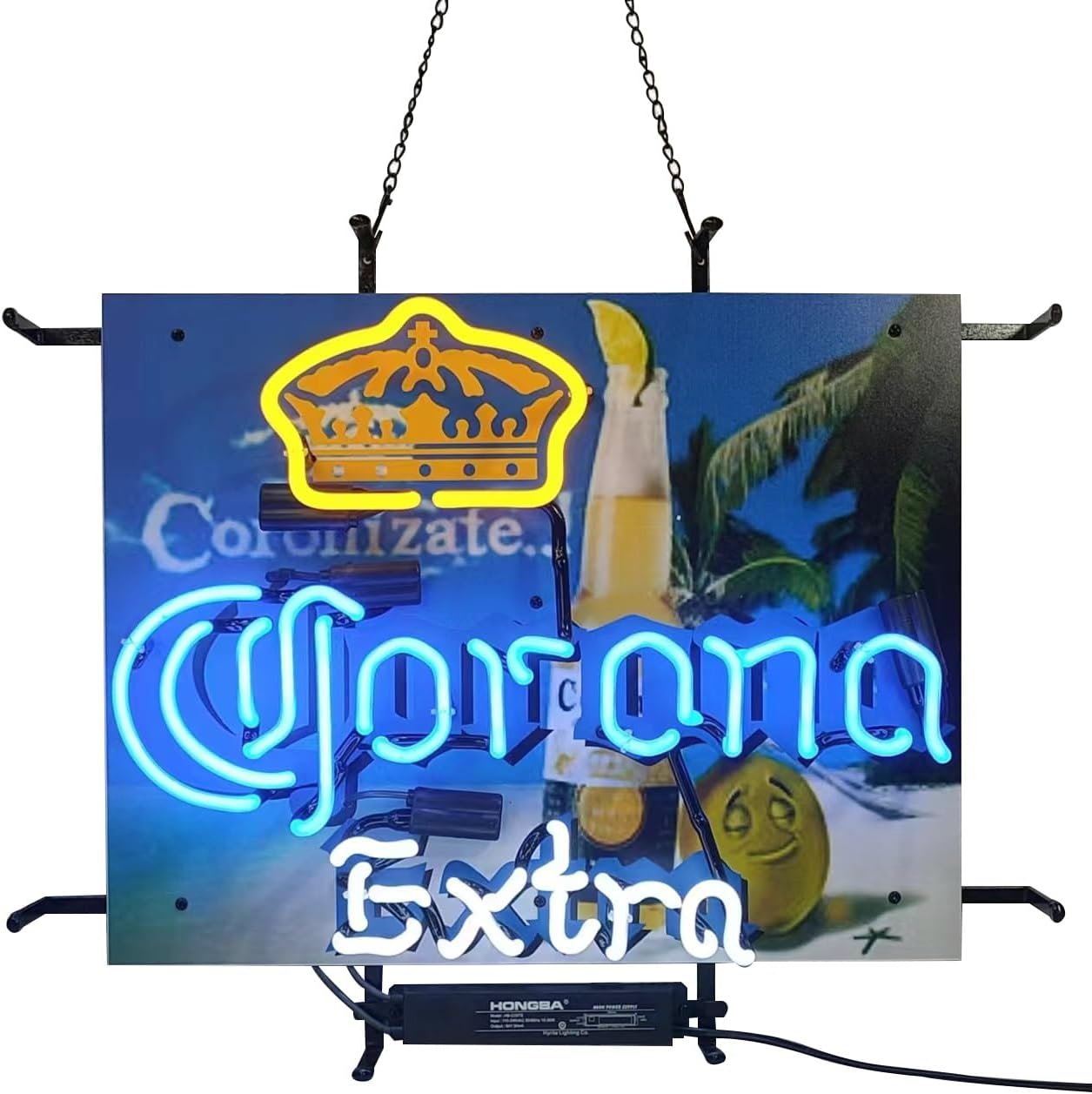 Neon Signs for Wall Decor Corona Extra Crown Beer Sign Neon Glass ...
