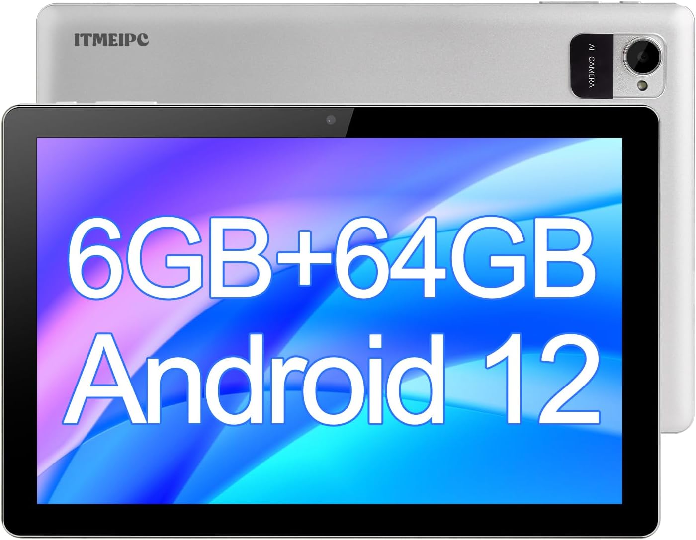 Amazon.com : ITMEIPC 10 inch Tablet Android 12 Tablets, 6GB RAM 64GB ...