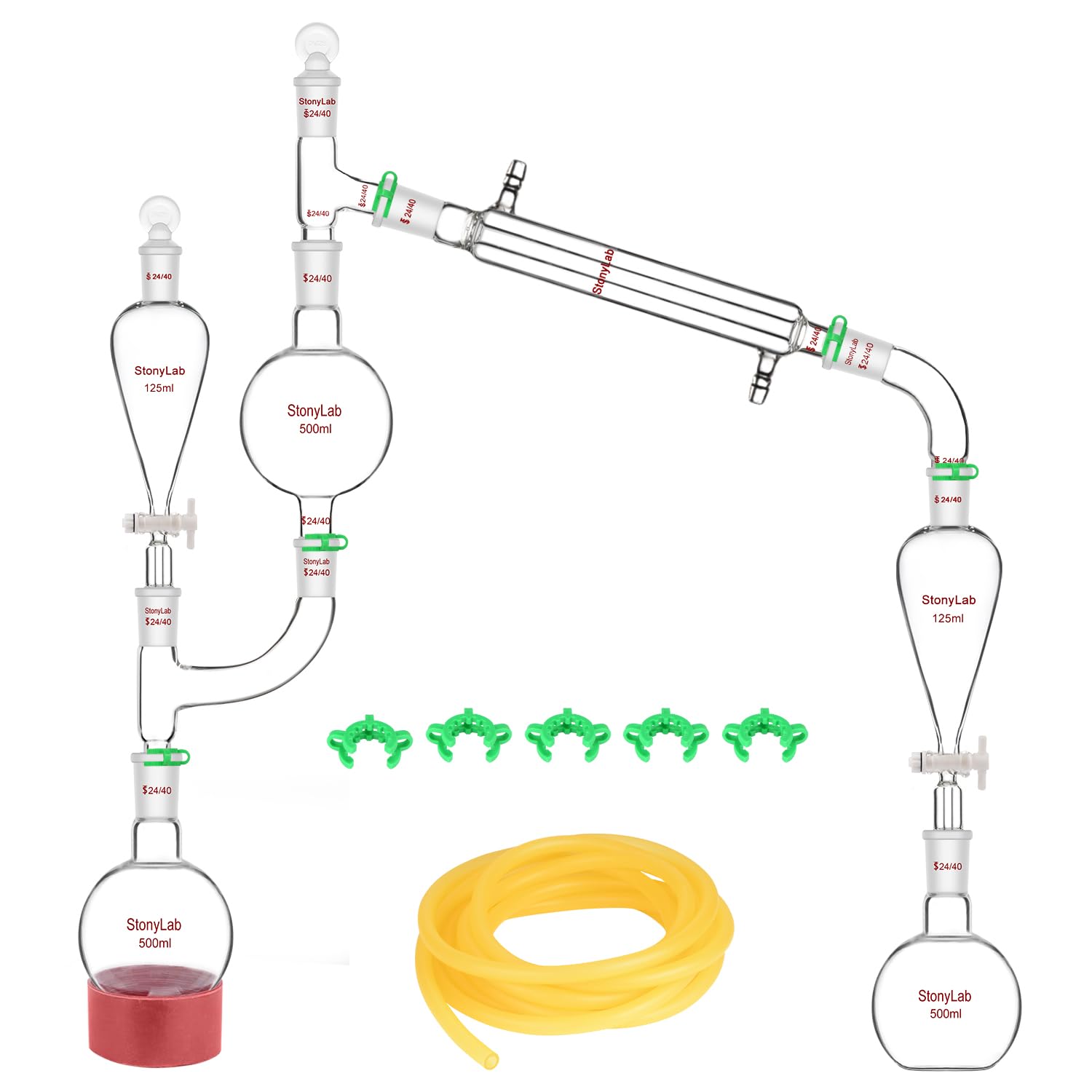 stonylab 500ml Essential Oil Distillation Kit, Borosilicate Glass ...