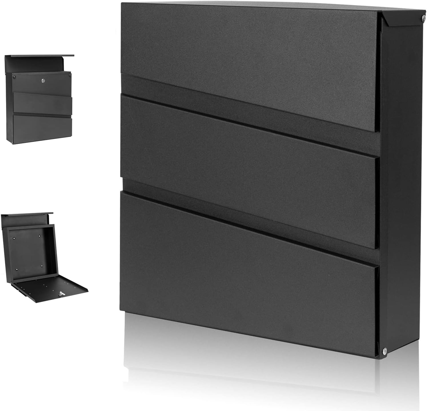 Wall-Mounted Modern Locking Mailbox from Bailey Boxes: Enhance Your Home with The Dalton - 14.25 ...