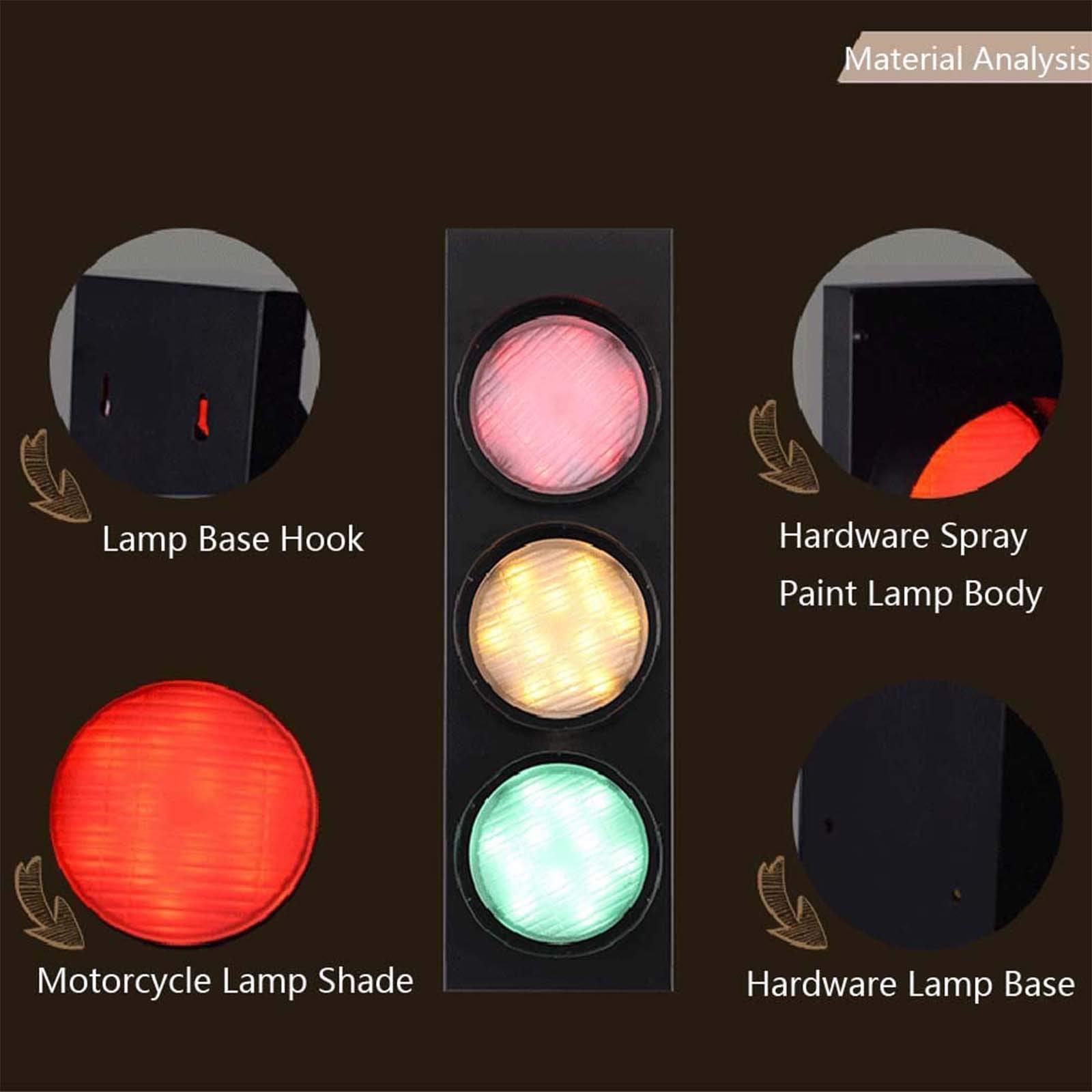 ANKBOY Traffic Light Wall Decor LED Dimmable Traffic Lamp with Remote ...