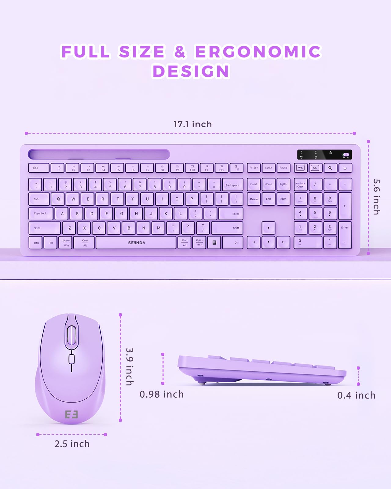 Purple Keyboard and Mouse Wir...B0BXSRLJNK | Encarguelo.com