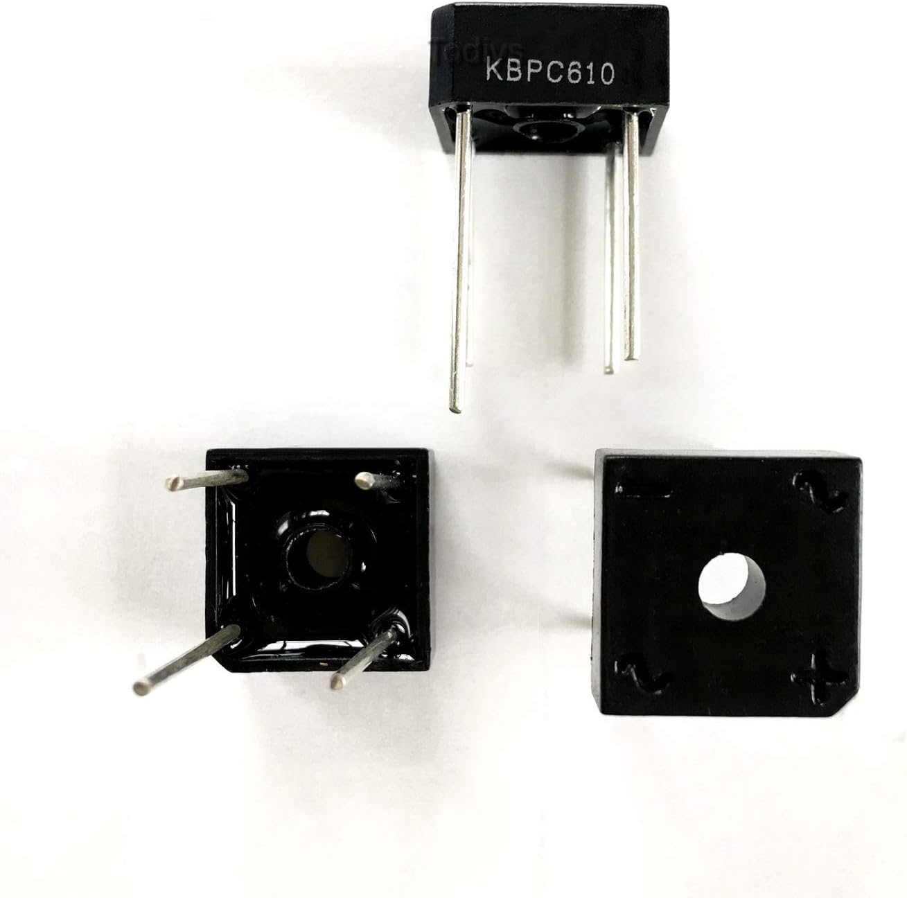 Amazon.co.jp: Todiys KBPC610 KBPC-610 KBPC610-PBF 6A 1000V DIP-4 単相シリコン ...