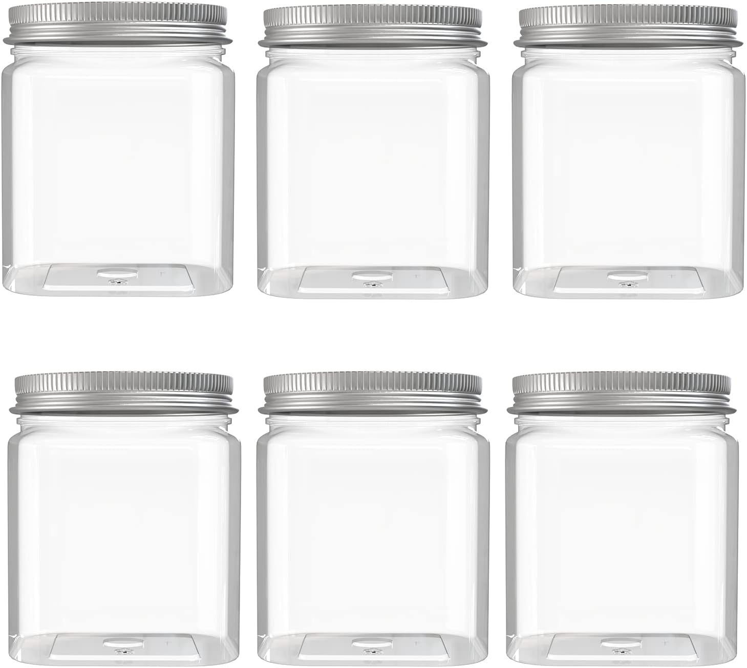 Amazon.com: 22 Ounce Storage Jars Reusable Clear Plastic Jars for ...
