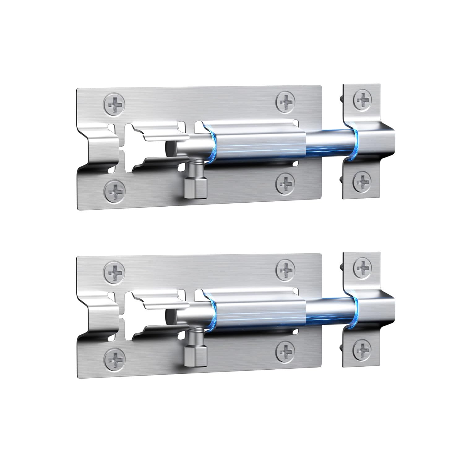 2 Pack Sliding Door Lock, 3 Inch Barrel Bolt Latch, with 12 Screws ...