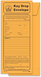 Amazon.com : Generic After-Hours Service Key Drop Envelopes for ...