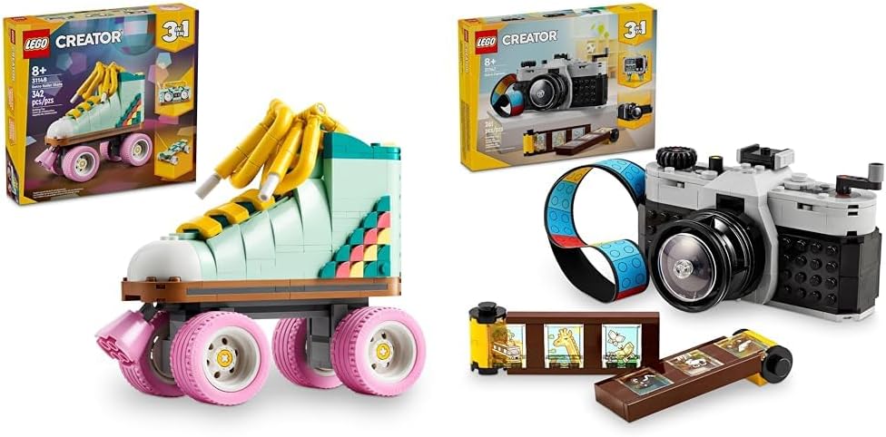 LEGO Creator 3 in 1 Retro Roller Skate Building Kit, Transforms from ...