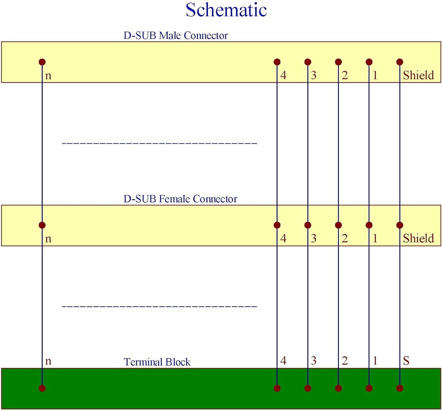 Snapklik.com : DB25 D-Sub Male & Female Header Breakout Board Terminal ...